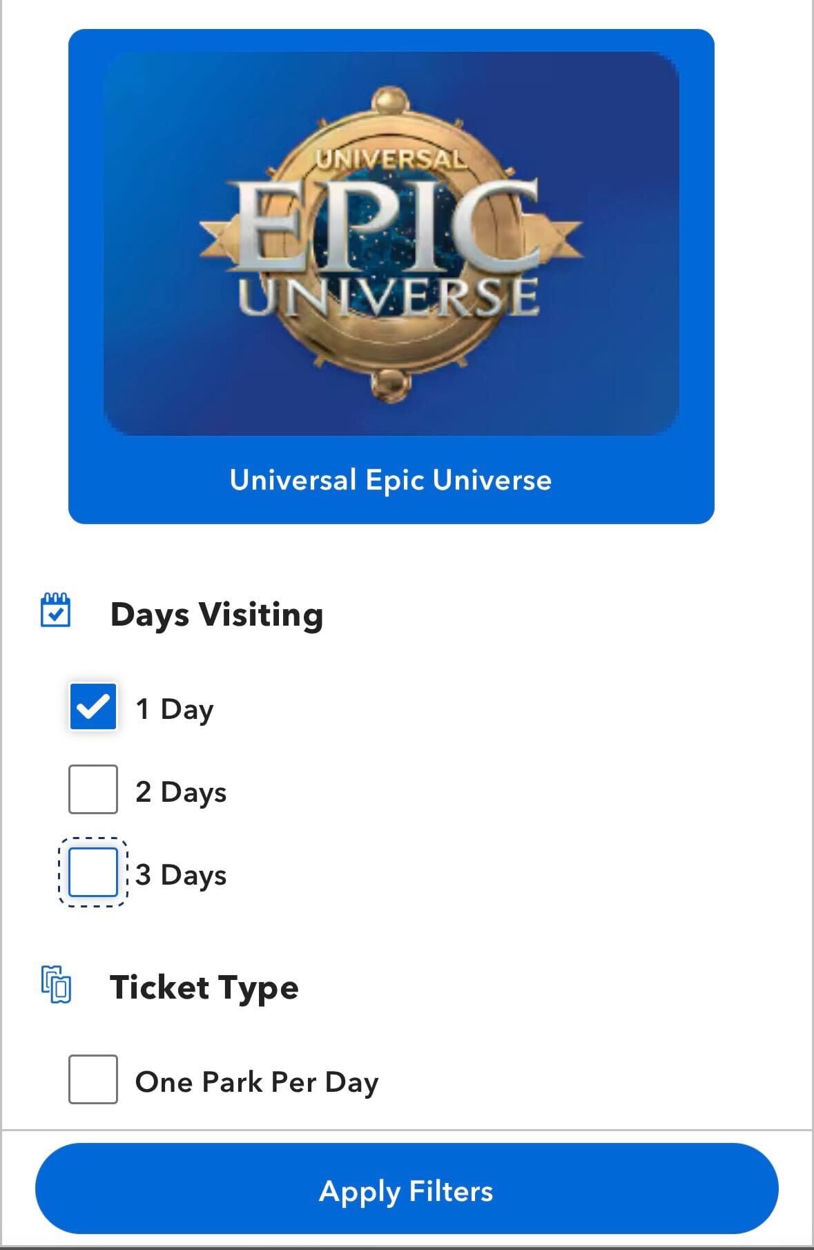 Universal Epic Universe Single Day Tickets - How to Steps - Orlando ...